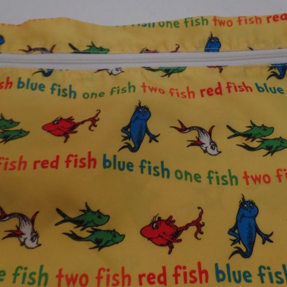 Dr. Seuss | Bags | Vintage Dr Seuss One Fish Two Fish Small Zipped ...